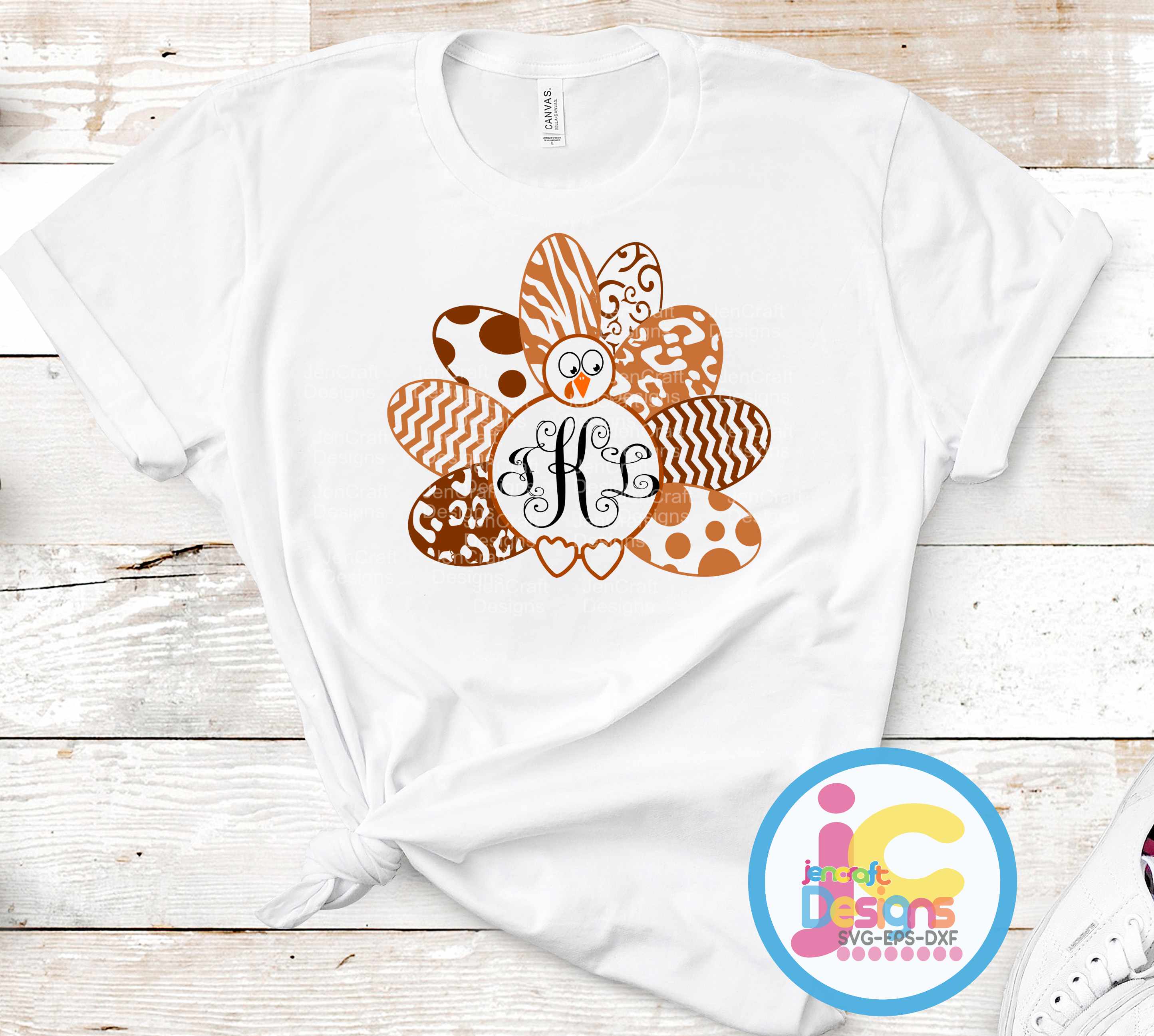 Fall Monogram Frames SVG EPS PNG DXF Cut Files Digital Designs ...